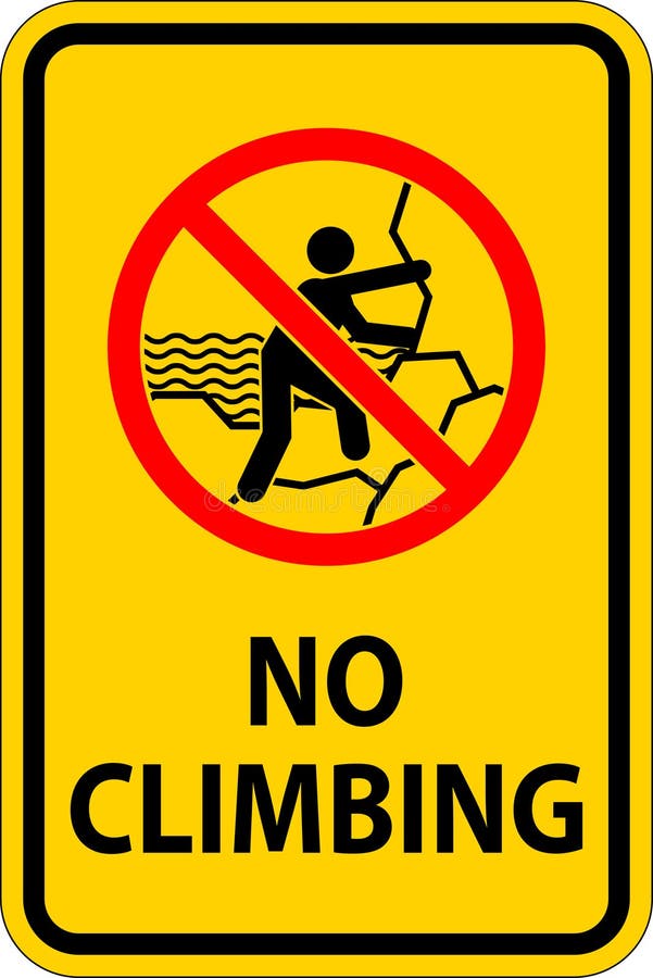 Do Not Climb Fence Sign Stock Illustrations – 156 Do Not Climb Fence ...