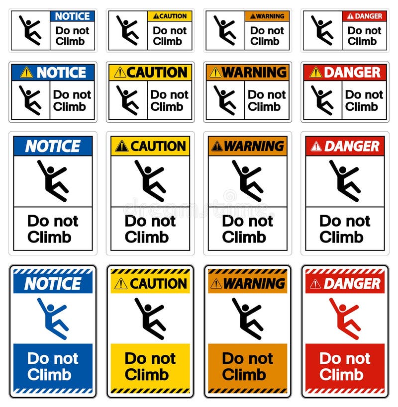 Do Not Climb Fence Sign Stock Illustrations – 108 Do Not Climb Fence ...