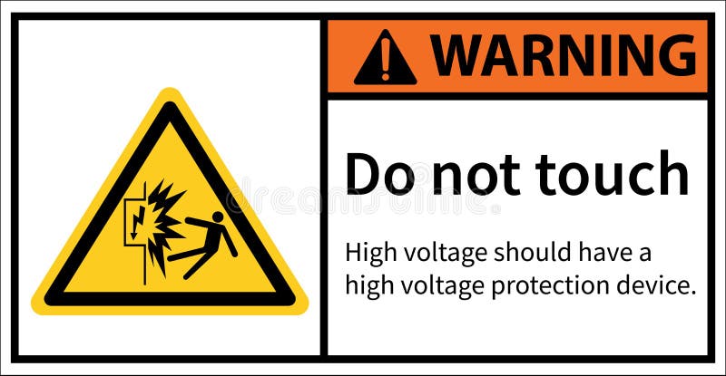 Do Not Come in Contact with Electricity. Warning Sign Stock Vector ...