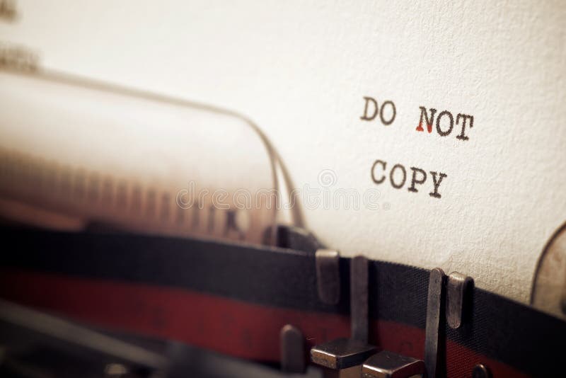 Do not copy stock photo. Image of typescript, sentence - 212431554