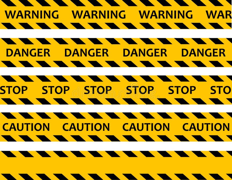 Do Not Cross. Increased Danger. the Tape is Protective Yellow with ...