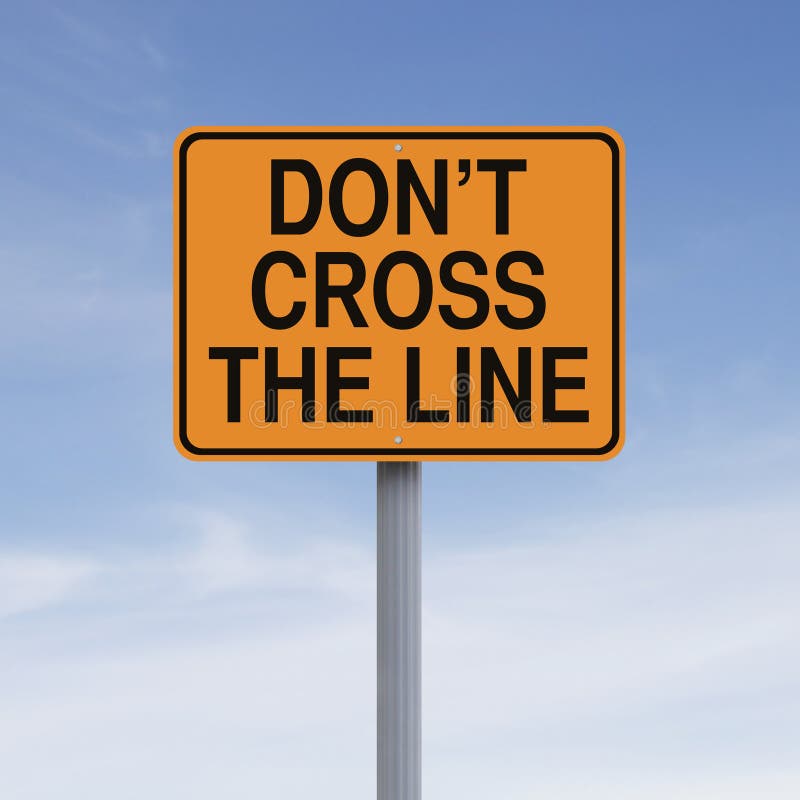 Do Not Cross the Line stock photo. Image of road, blue - 41447328
