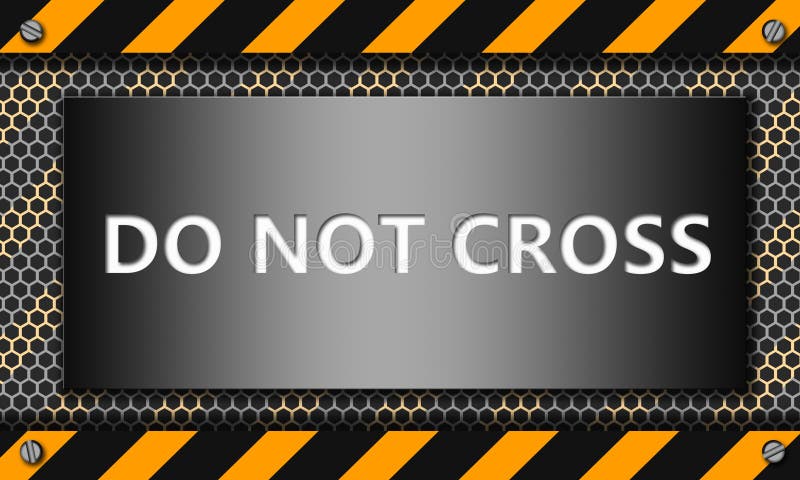 Do Not Cross Sign with Caution Yellow Tape Stock Illustration ...