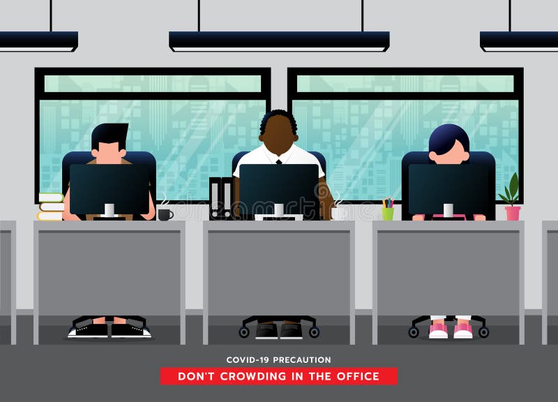Do Not Crowding in the Office Room Stock Vector - Illustration of ...