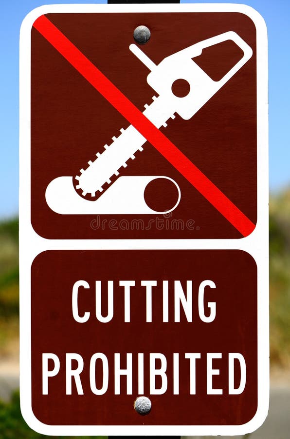 Do not cut tree sign stock image. Image of barricade - 17333841