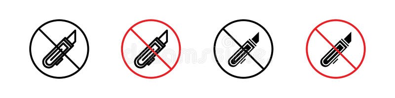 Do Not Cut Icon Vector Set Collection for Web Stock Vector ...