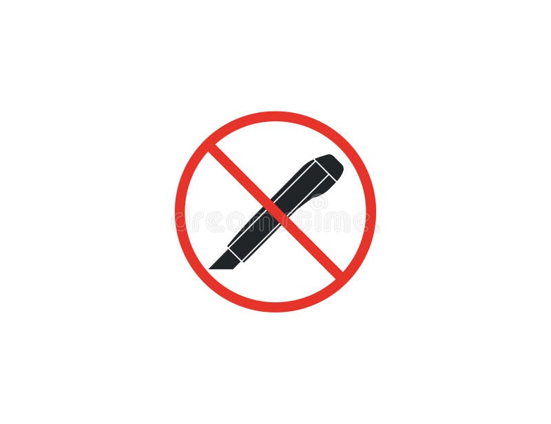 Do Not Use Knife Symbol