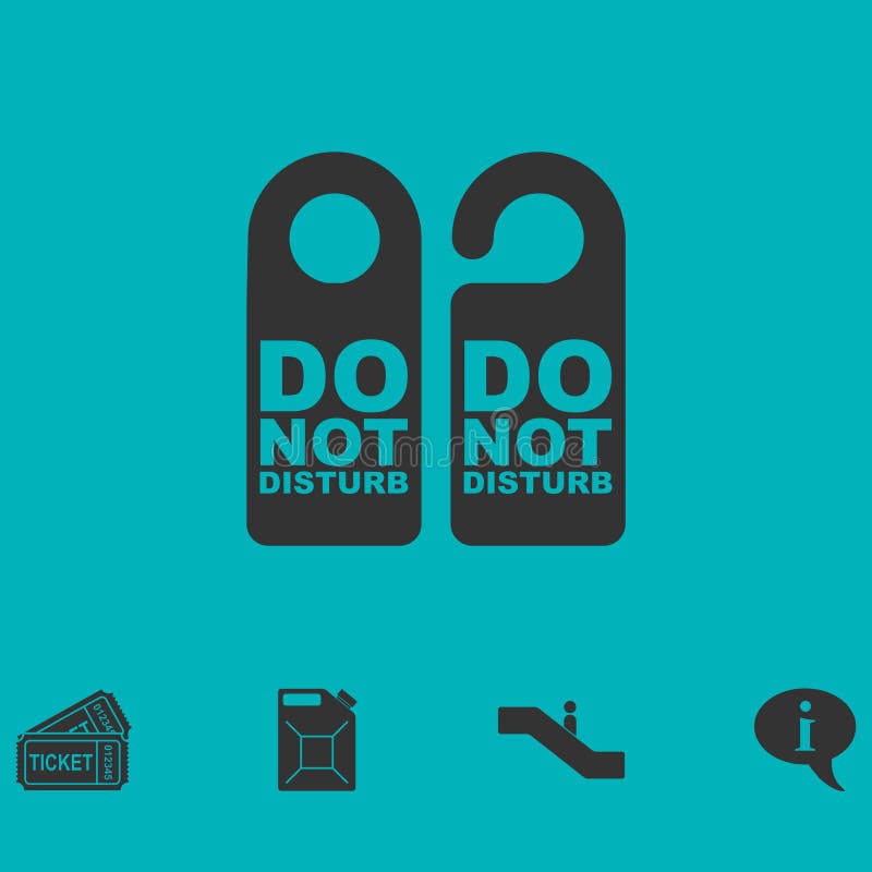 Do Not Distrub icon flat stock illustration. Illustration of maid ...