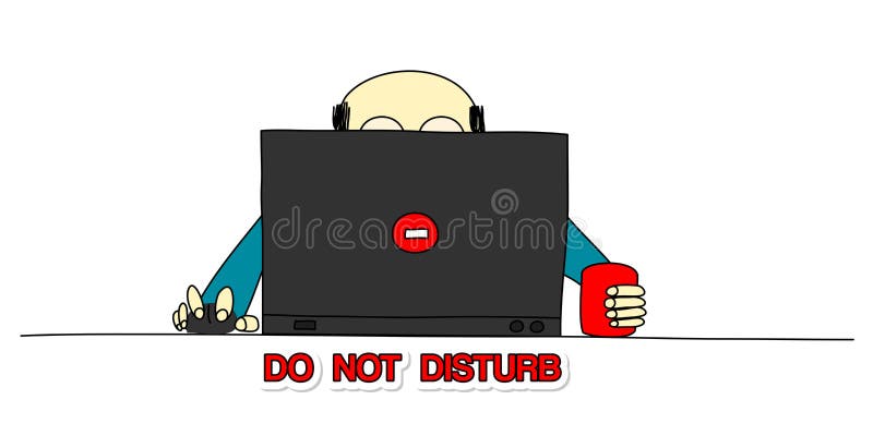 Do not disturb stock vector. Illustration of busy, office - 17278030