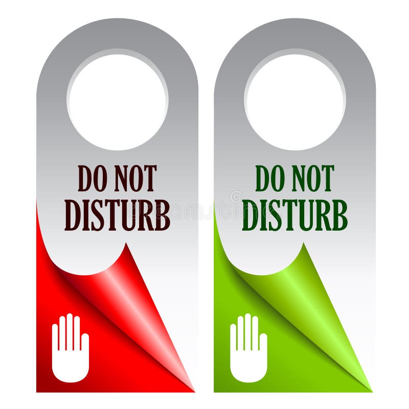 Don T Disturb Card Stock Vector Illustration Of Colorful 12983753