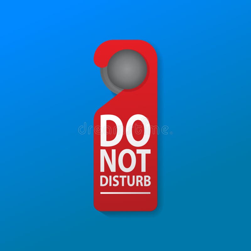 Do Not Disturb Door Hanger Stock Vector Illustration Of Disturb