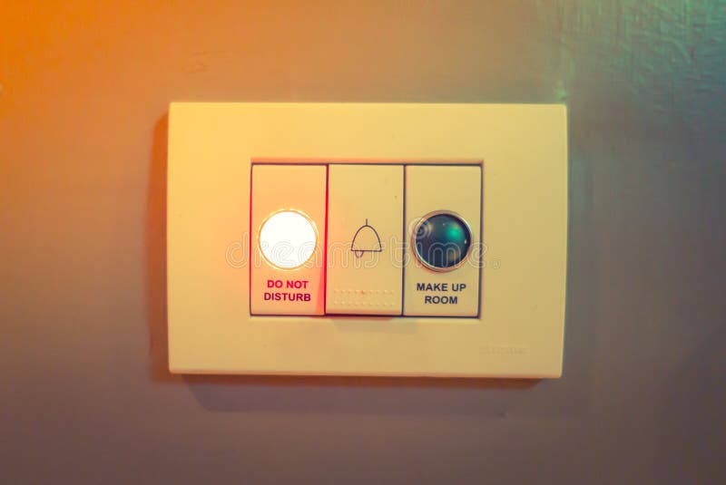 Do Not Disturb Electronic Sign Light . ( Filtered Image Processe Stock ...
