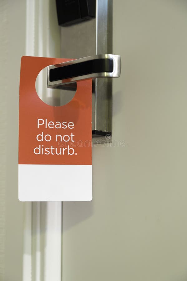 Do Not Disturb Sign On The Hotel Door, Close-up Stock Image - Image of ...