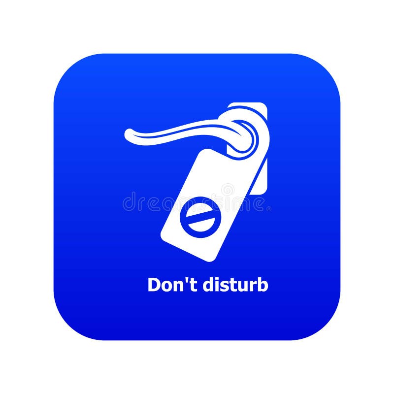 Do Not Disturb Icon Blue Vector Stock Vector - Illustration of blue ...