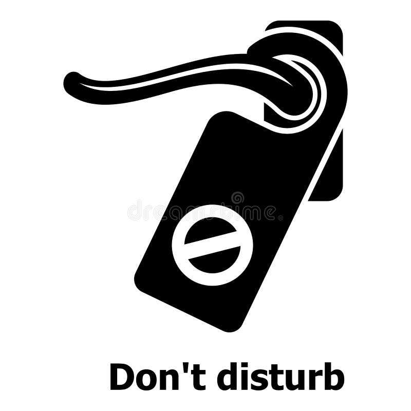 Paper Do Not Disturb Tag Icon Simple Style Stock Vector Illustration