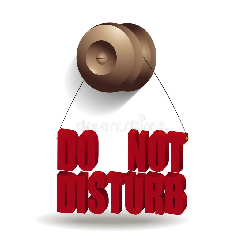 Do not disturb stock vector. Illustration of rope, isolated - 55478720