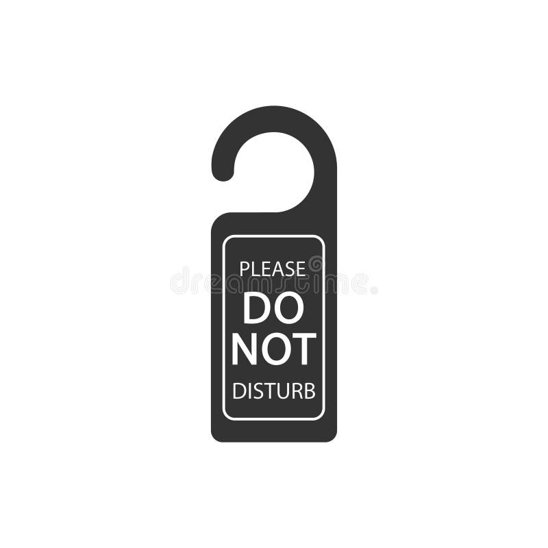 Do Not Disturb in Modern Sign, Vector Icon Stock Vector - Illustration ...