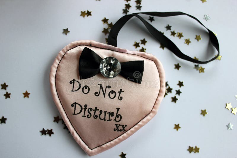 Do Not Disturb Sign Hanging on Door Stock Image - Image of interior ...