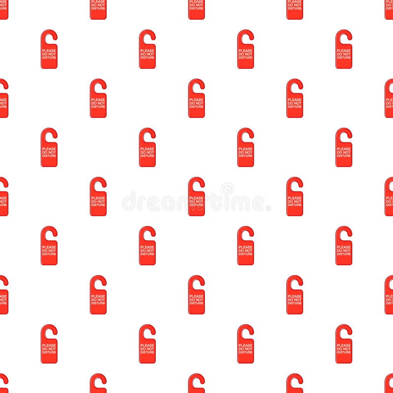 Do Not Disturb Red Sign Pattern, Cartoon Style Stock Vector ...