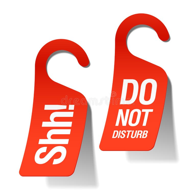 Do Not Disturb Door Signs Stock Illustrations – 183 Do Not Disturb Door ...