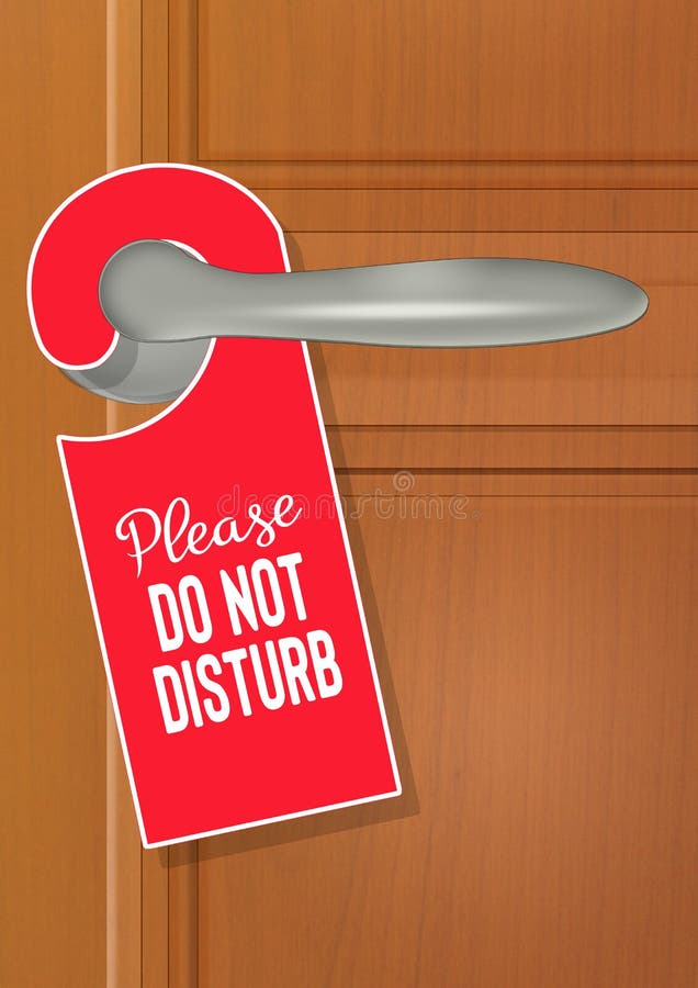 Do Not Disturb Sign on the Door Handle Stock Illustration ...