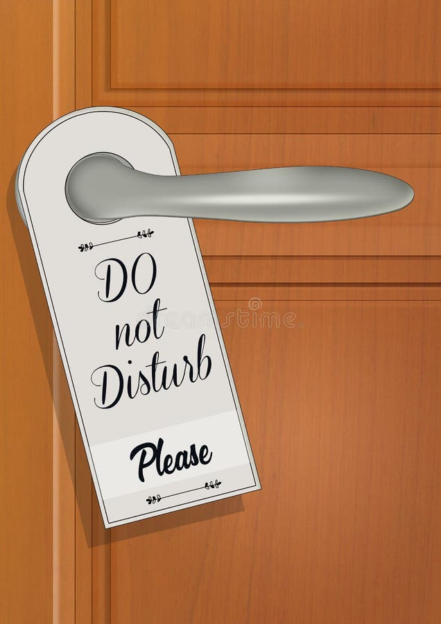 Do Not Disturb Sign on the Door Handle Stock Illustration ...