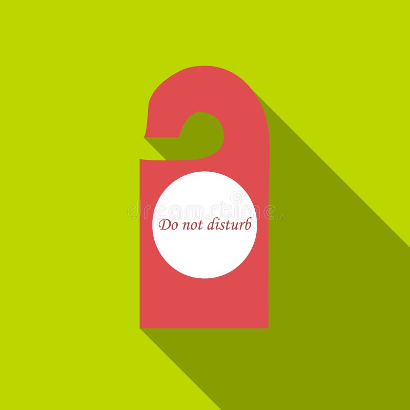 Do Not Disturb Sign Icon, Flat Style Stock Illustration - Illustration ...