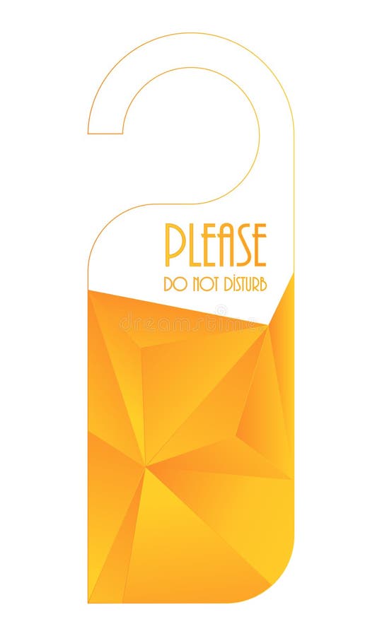 Do Not Disturb Sign with Triangle Design Stock Illustration ...