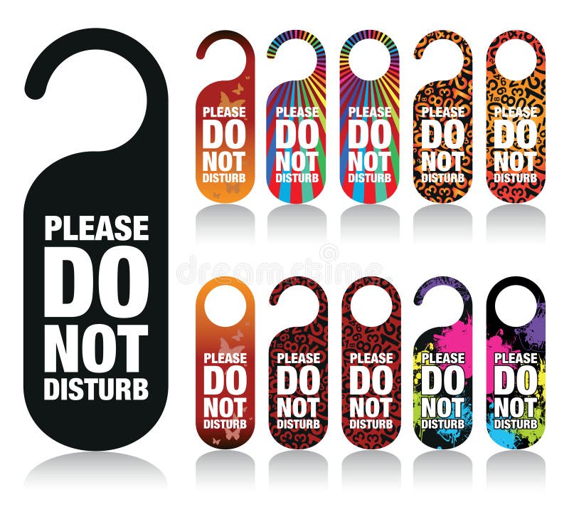 Do not disturb signs stock vector. Illustration of colourful - 33408575