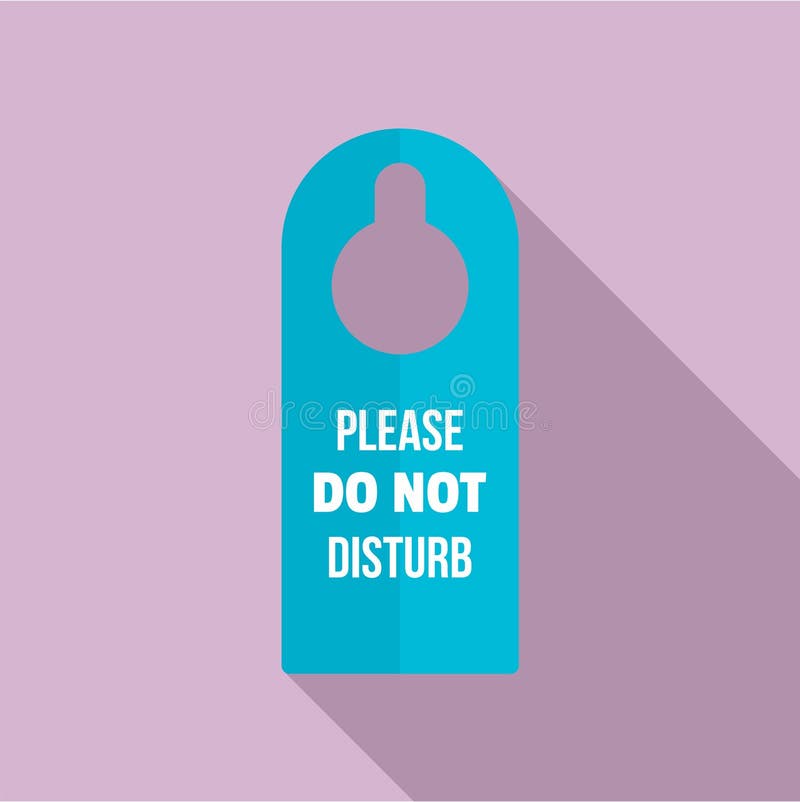 Do Not Disturb Tag Icon Flat Style Stock Vector Illustration Of