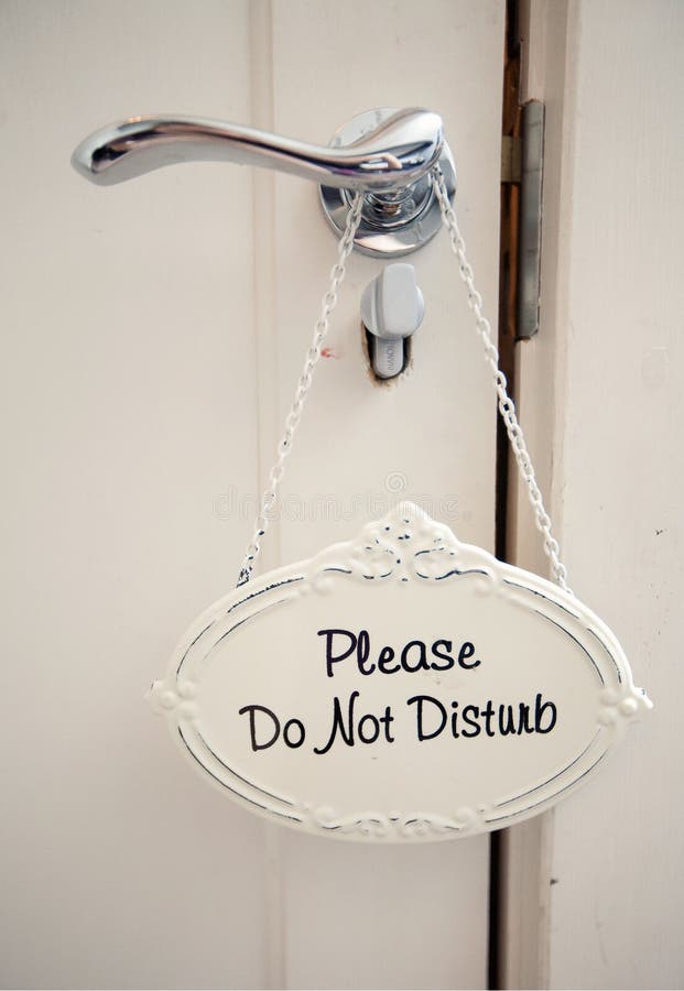 Do Not Disturb stock photo. Image of white, signage, donotdisturb ...