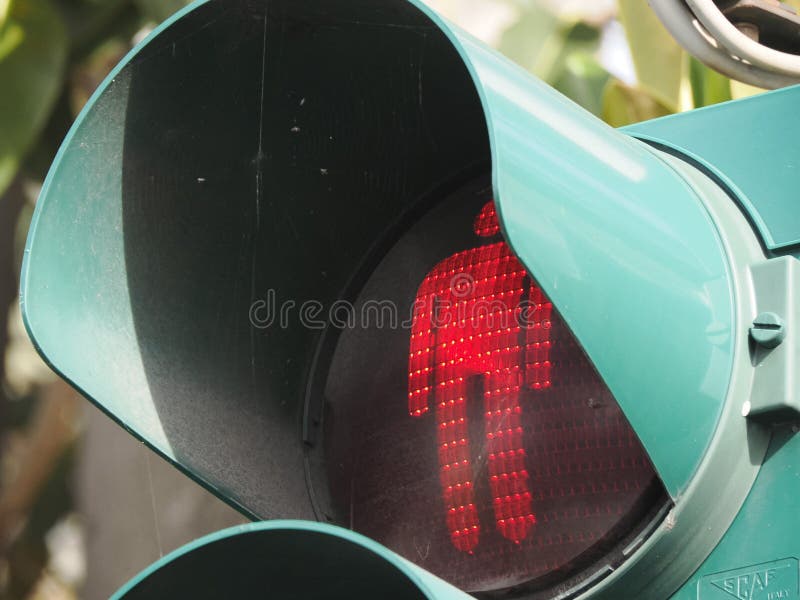 Do Not Dont No Walk Red Traffic Light Stock Image - Image of cross ...