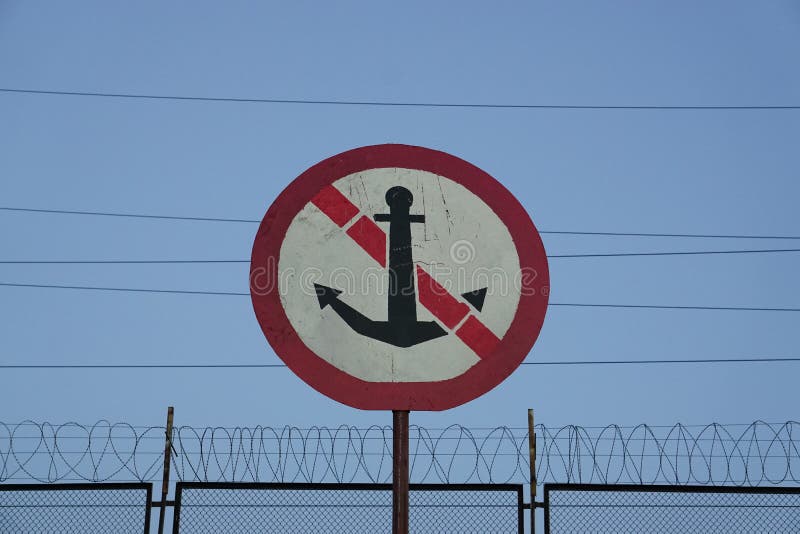 Do not drop anchor sign stock photo. Image of prohibition - 164882848