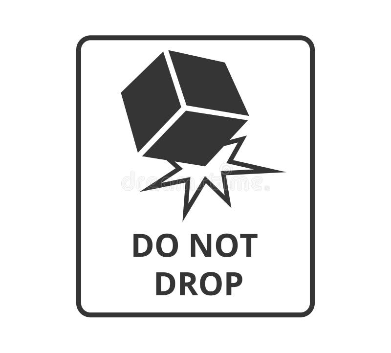 Do Not Drop Symbol. Concept of Packaging Stock Vector - Illustration of ...