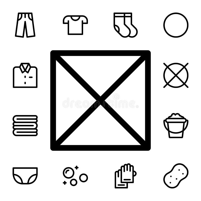 No Drip Dry, Rectangle Icon. Simple Thin Line, Outline Vector of ...