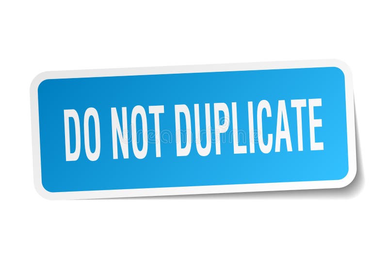 Duplicate Sticker Stock Illustrations – 506 Duplicate Sticker Stock ...