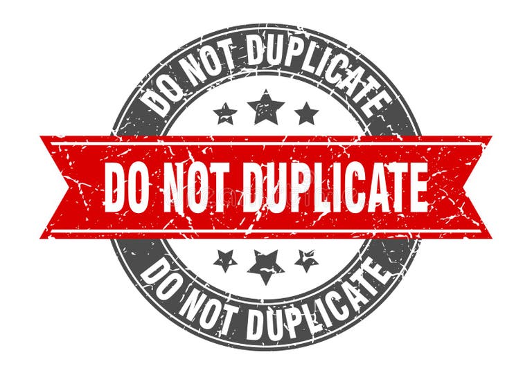 Do not duplicate stamp stock vector. Illustration of vignette - 196536998