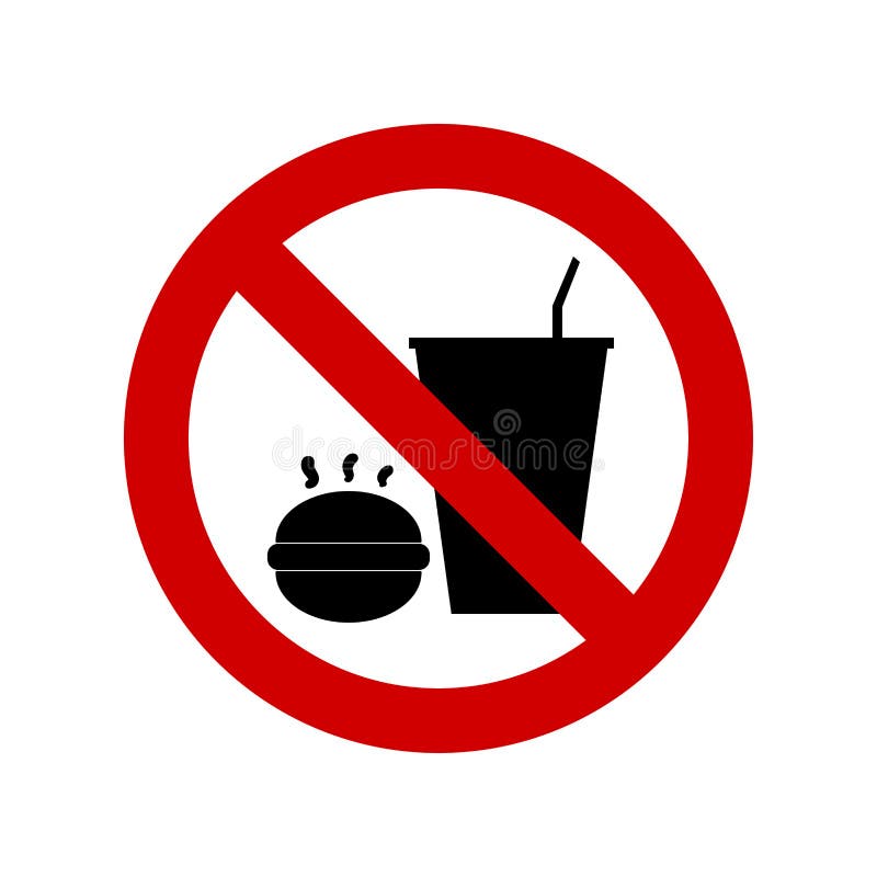 Do not eat or drink sign stock vector. Illustration of information ...