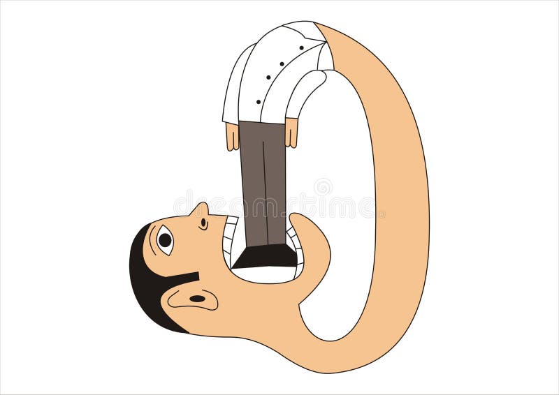 Do not eat yourself stock illustration. Illustration of hair - 39199709