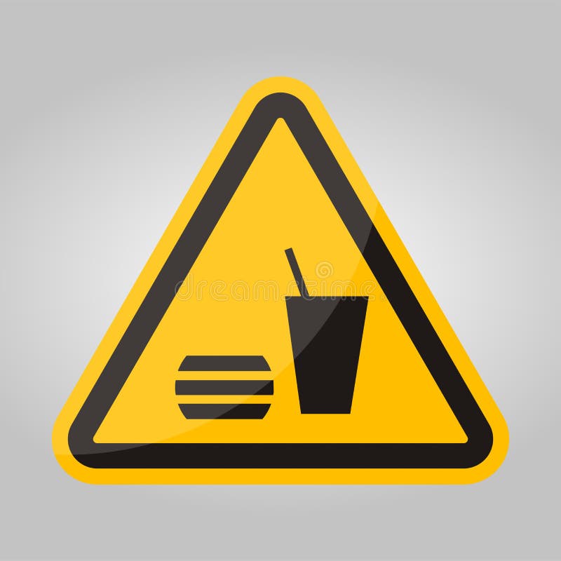Do Not Eating or Drinking Symbol Stock Vector - Illustration of fast ...