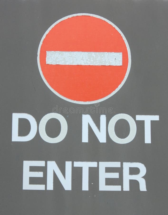 Do Not Enter stock image. Image of gray, grey, words - 21523731