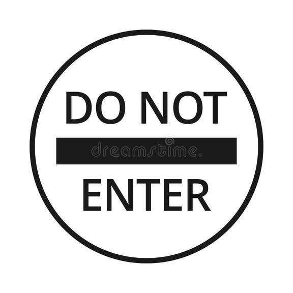 Do Not Enter Icon Outline Vector Stock Vector - Illustration of line ...