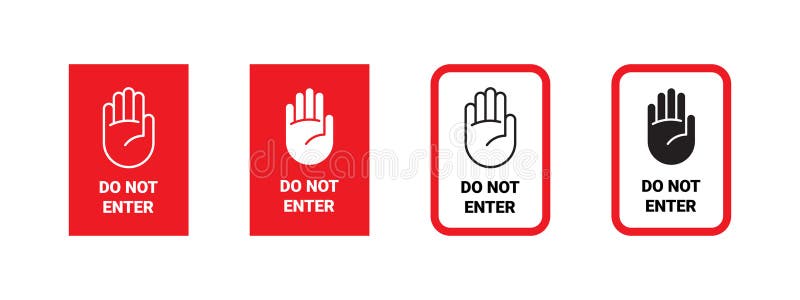 Do Not Enter Prohibition Sign. Notice Do Not Enter Stock Vector ...