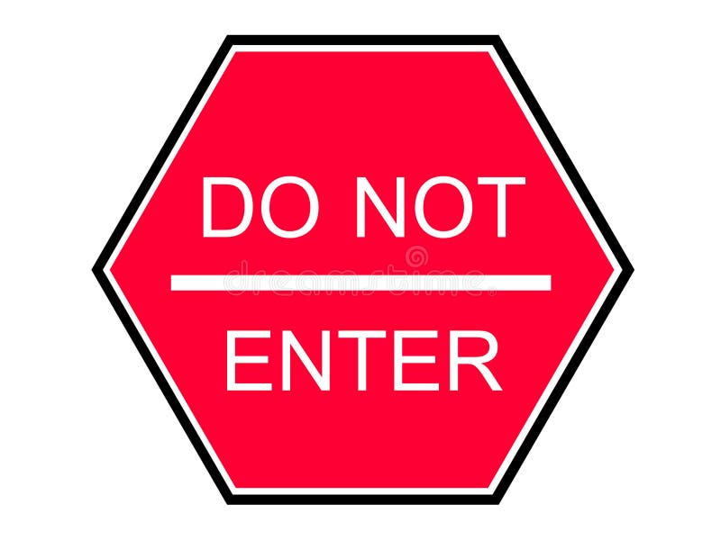 Do not enter red sign stock illustration. Illustration of shape - 64870455