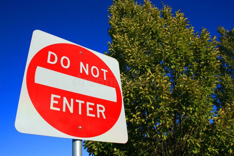 Do Not Enter Sign stock image. Image of traffic, tree - 10596569