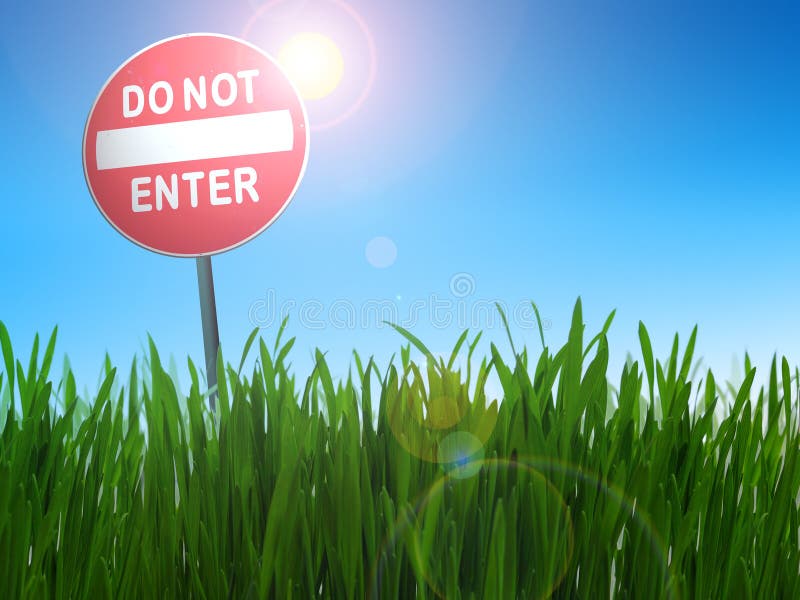 Do not enter sign stock image. Image of field, work, sign - 4698157