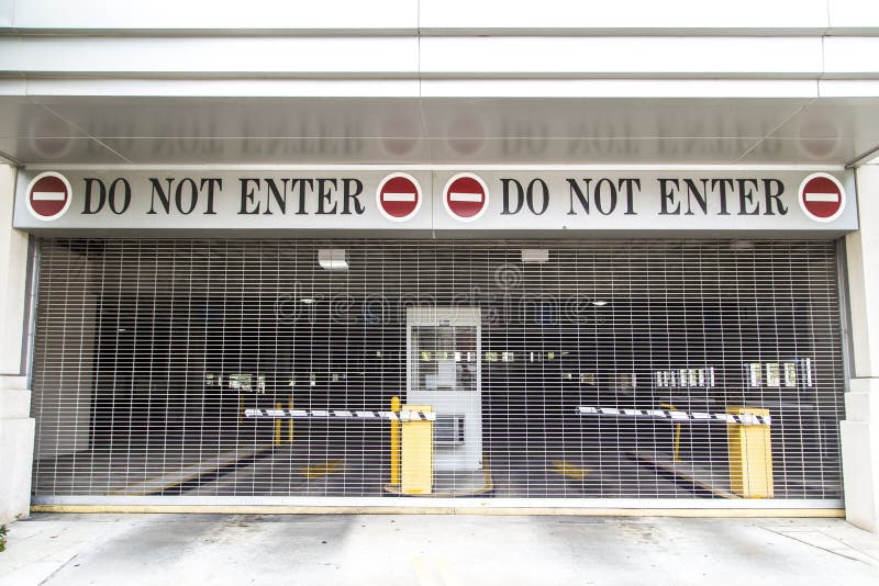 Do Not Enter Sign at the Exit of a Car Park Stock Photo - Image of exit ...