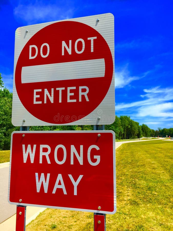 Do Not Enter stock photo. Image of trees, road, freeway - 74724046