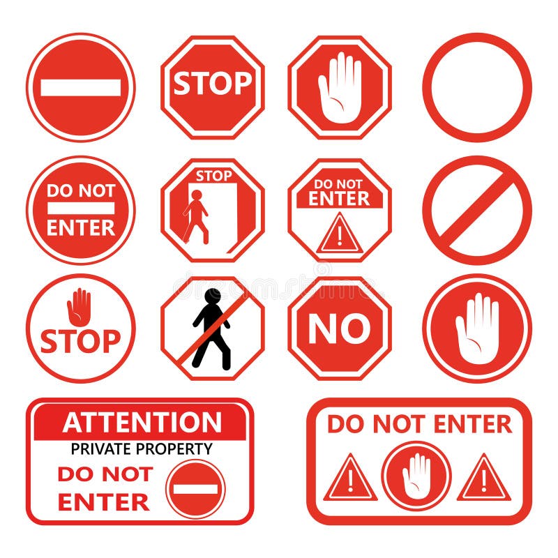 Do Not Enter Sign Illustration and Vector Based Drawing Stock ...