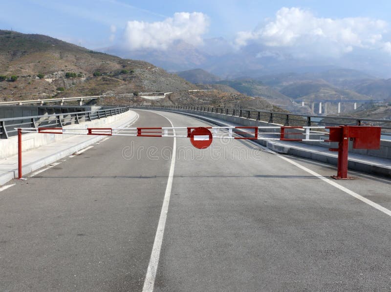 Do Not Enter Sign on the Modern Highway Stock Image - Image of ...